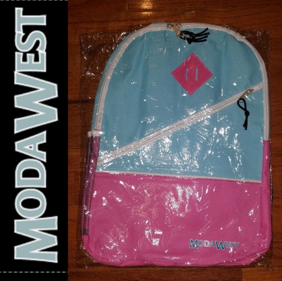 Moda West | Accessories | New Girls Pink Lt Blue Moda West Backpack ...